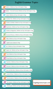 English Grammar Topics – English Grammar Topics
